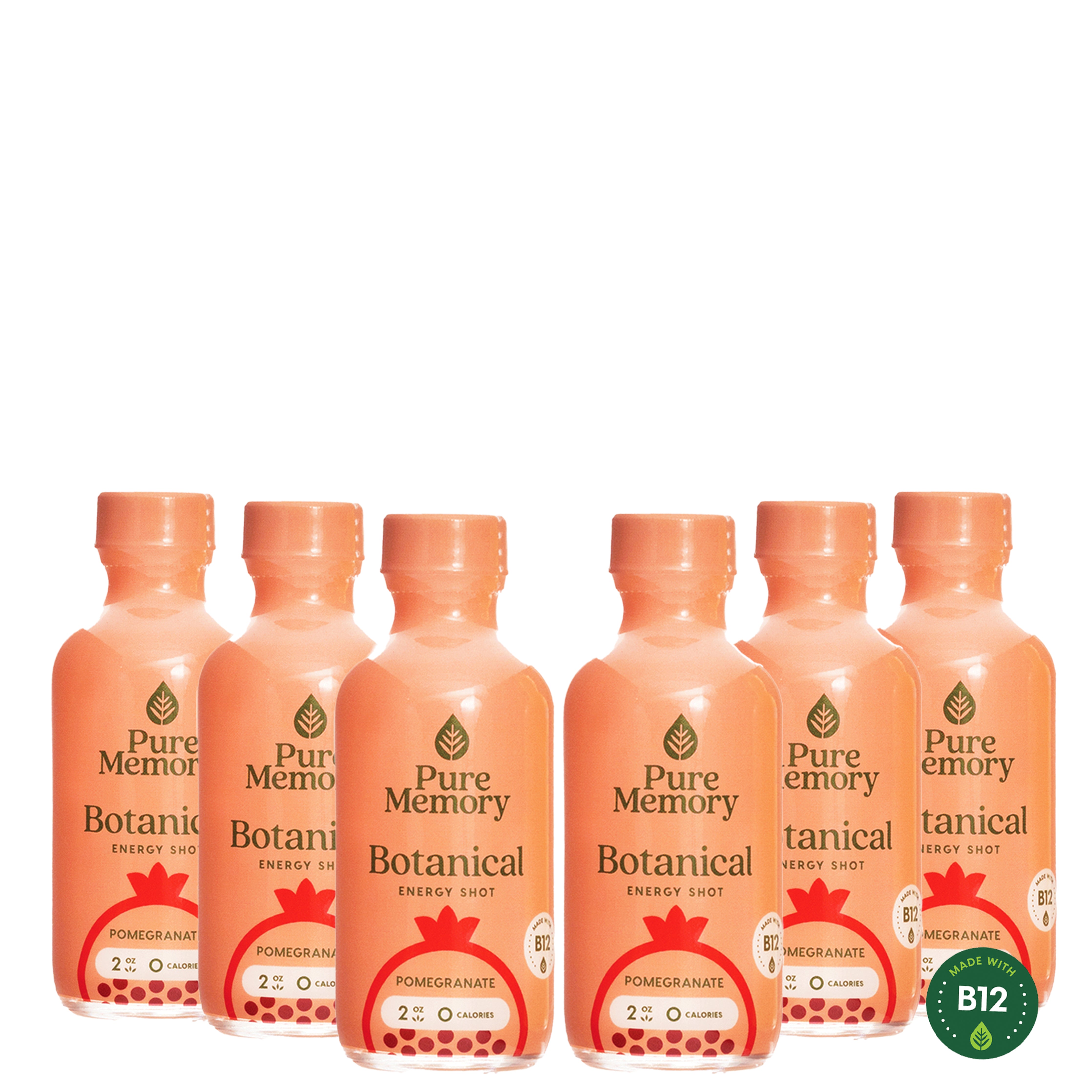 2oz Pure Memory Botanical Energy Shot Qty 6 – POMEGRANATE – Pure Memory ...