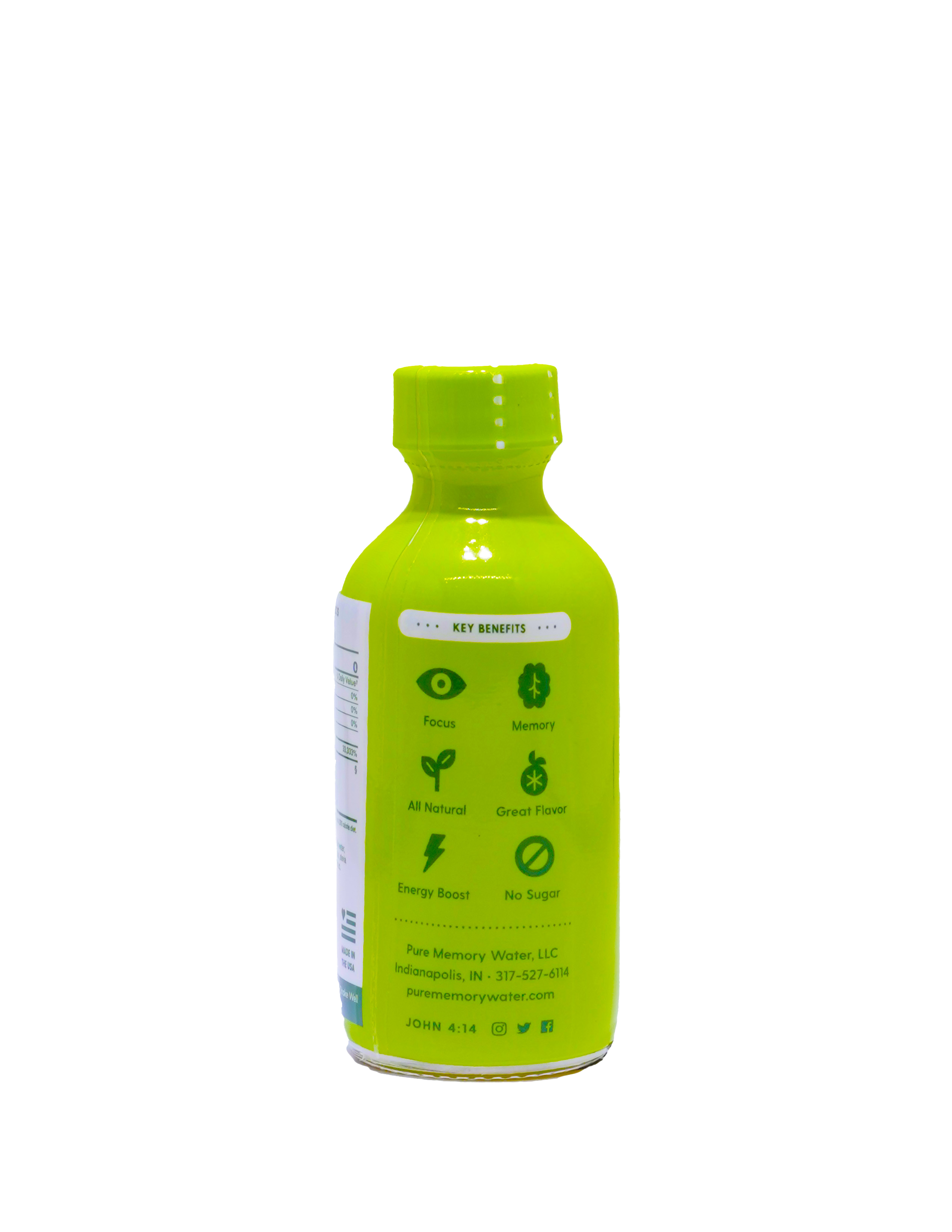2oz Pure Memory Botanical Energy Shot Qty 6 - LIME – Pure Memory Water